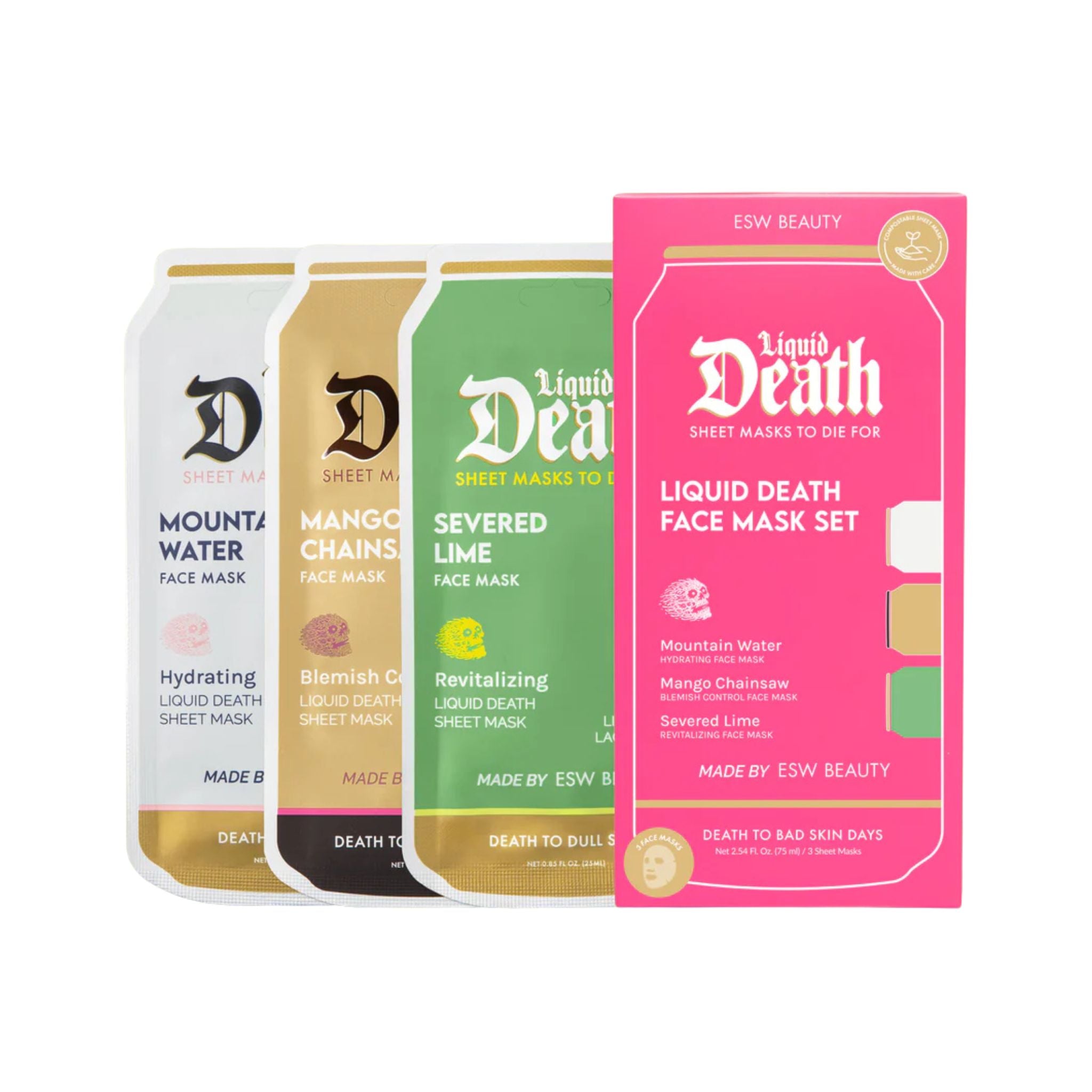 ESW Beauty Liquid Death Face Mask Box Set | The Pharmacy Lab